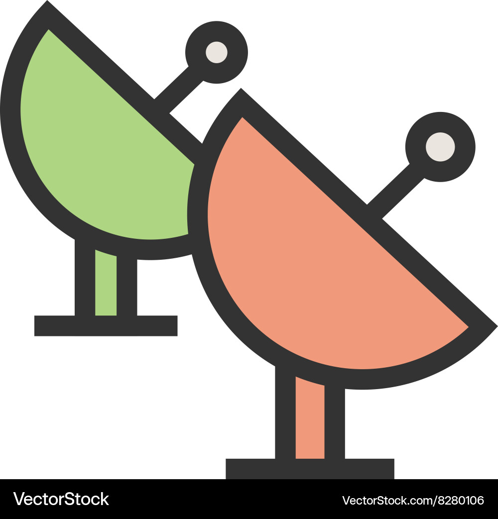 Two satellites Royalty Free Vector Image - VectorStock