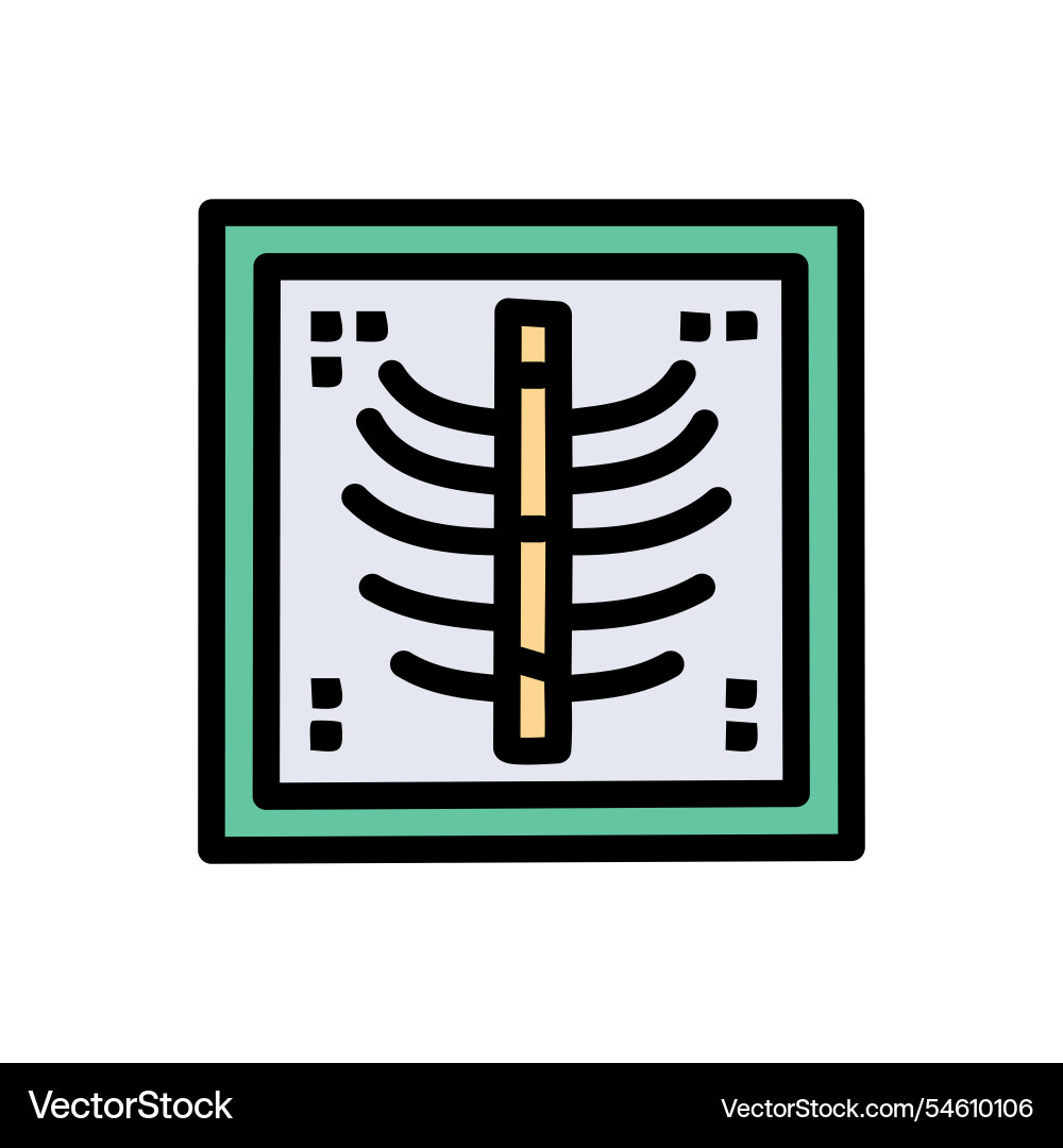 X-ray isolated line design icon Royalty Free Vector Image