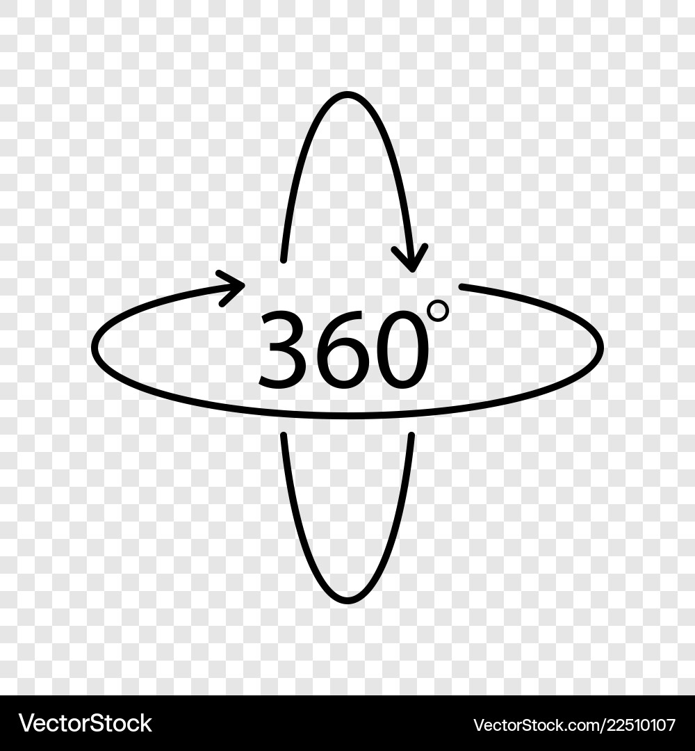360 degree icon Royalty Free Vector Image - VectorStock