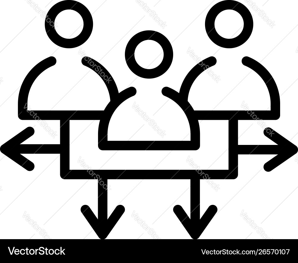 Communication target audience icon outline style Vector Image