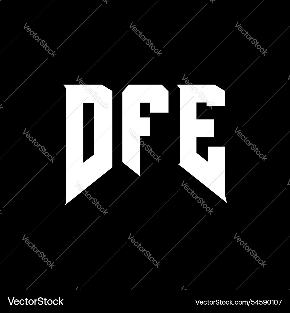 Dfe letter logo design for technology company Vector Image