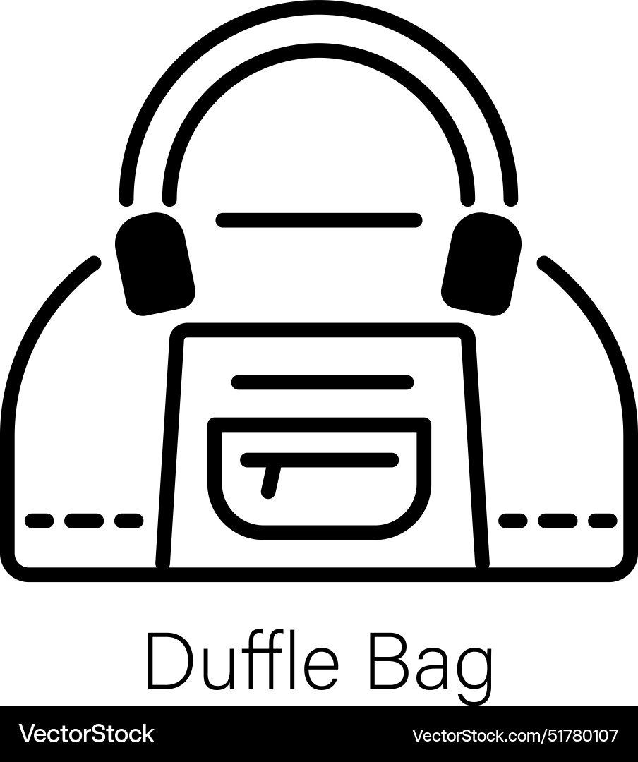Duffle bag Royalty Free Vector Image - VectorStock