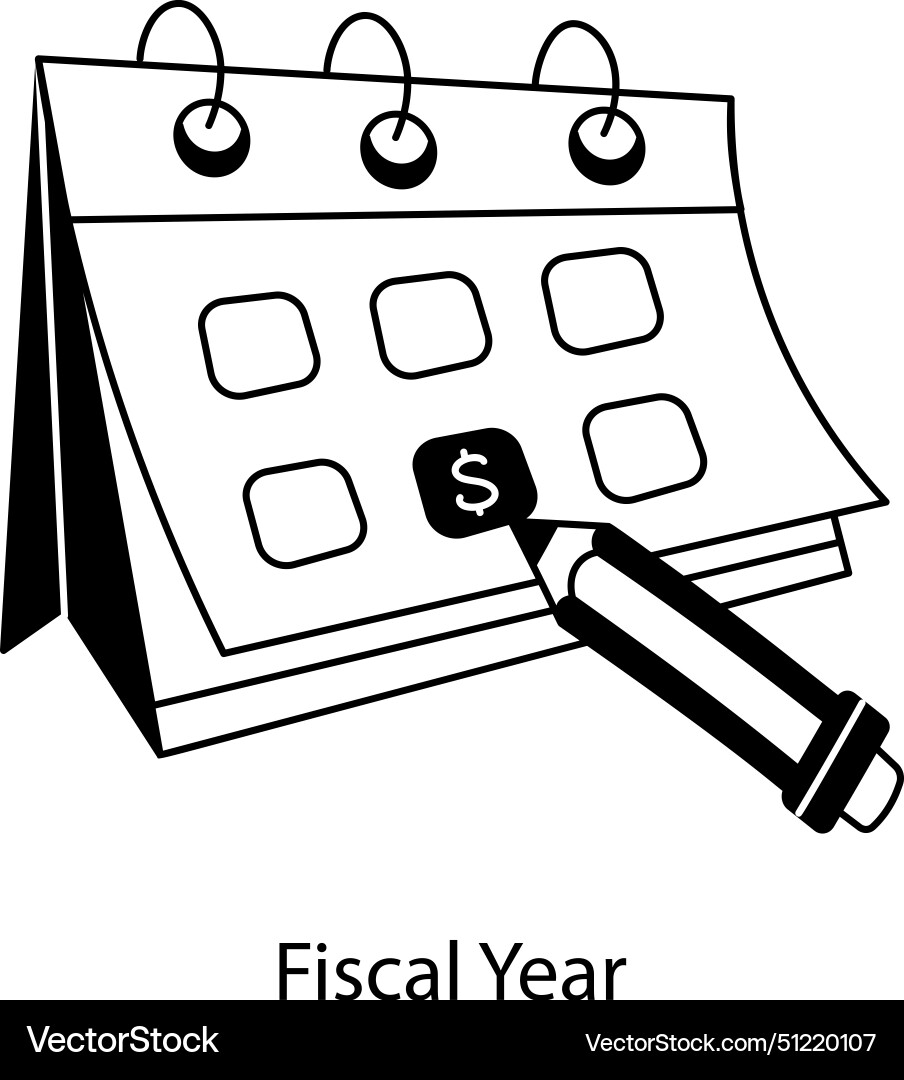 Fiscal year Royalty Free Vector Image - VectorStock