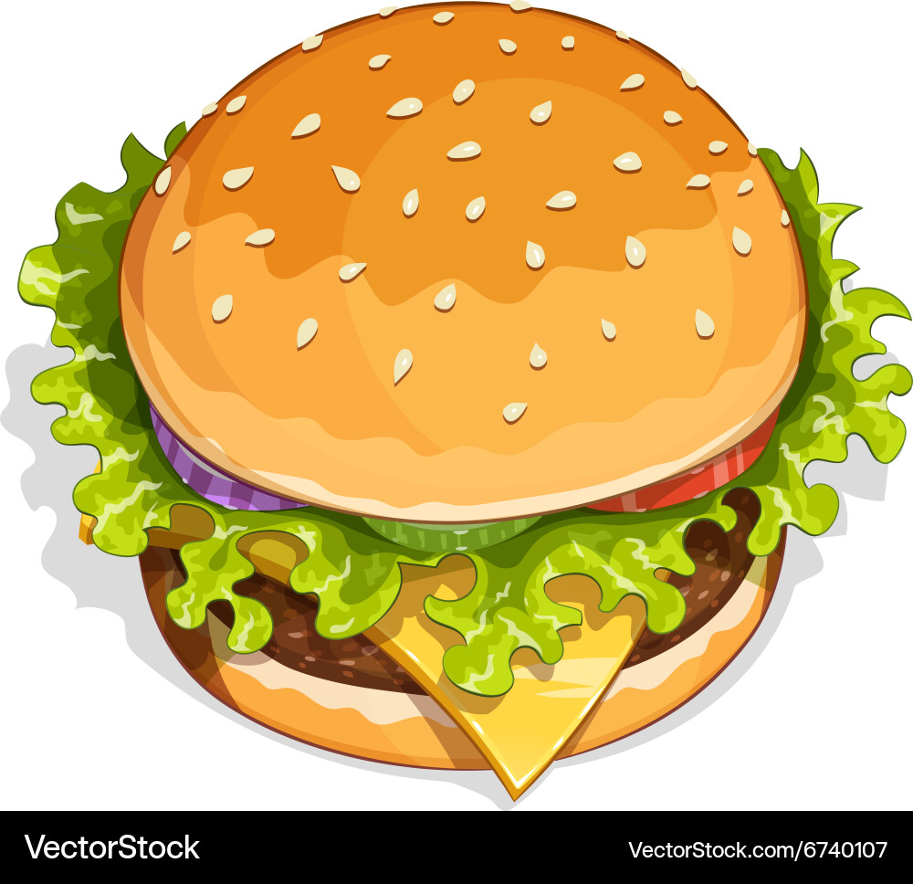 Hamburger Royalty Free Vector Image - VectorStock
