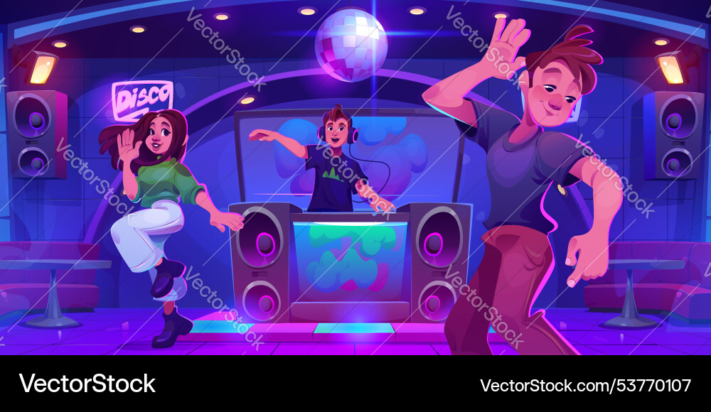 Nightclub Party Scene Royalty Free Vector Image