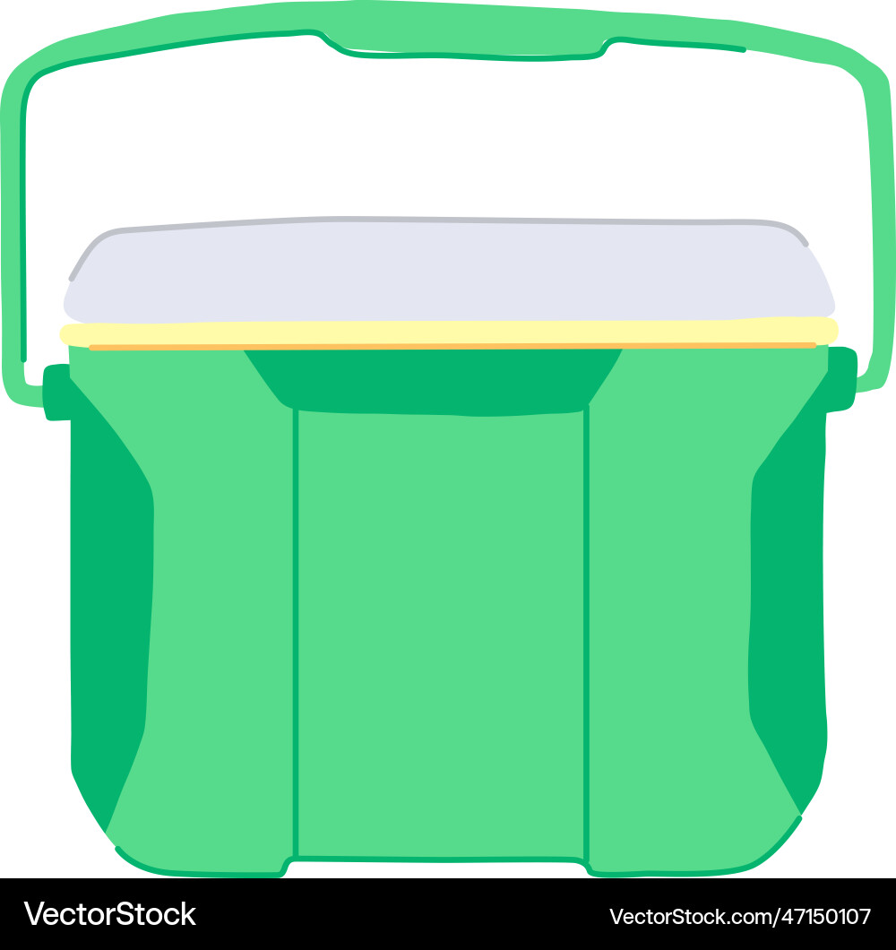 Picnic cooler box cartoon Royalty Free Vector Image