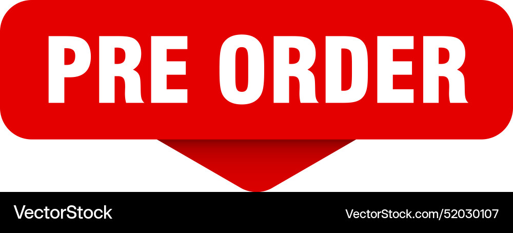 Pre order sticker sign on transparent Royalty Free Vector