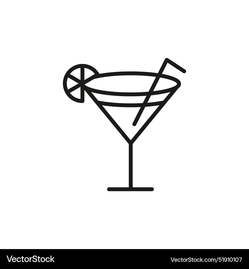 Refreshing cocktail icon for beverage menus Vector Image