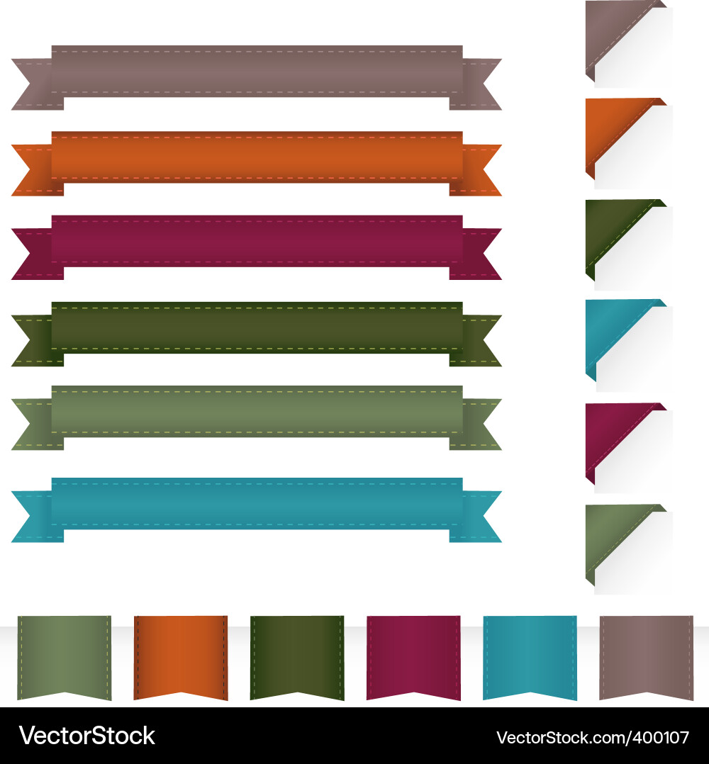 Ribbon design elements Royalty Free Vector Image