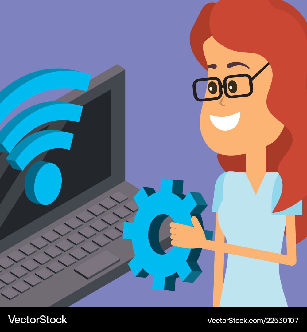 Search engine cartoon Royalty Free Vector Image