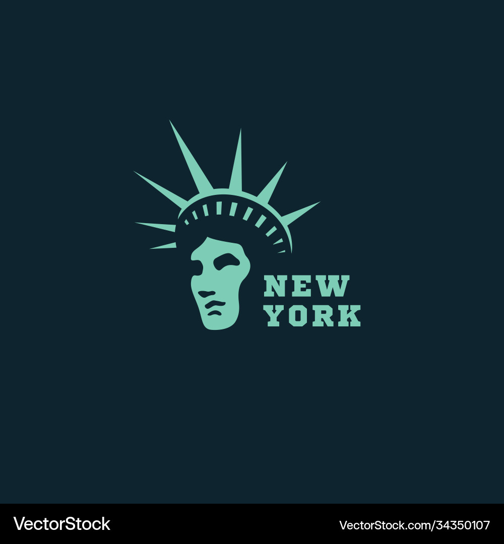 Statue liberty logo Royalty Free Vector Image - VectorStock