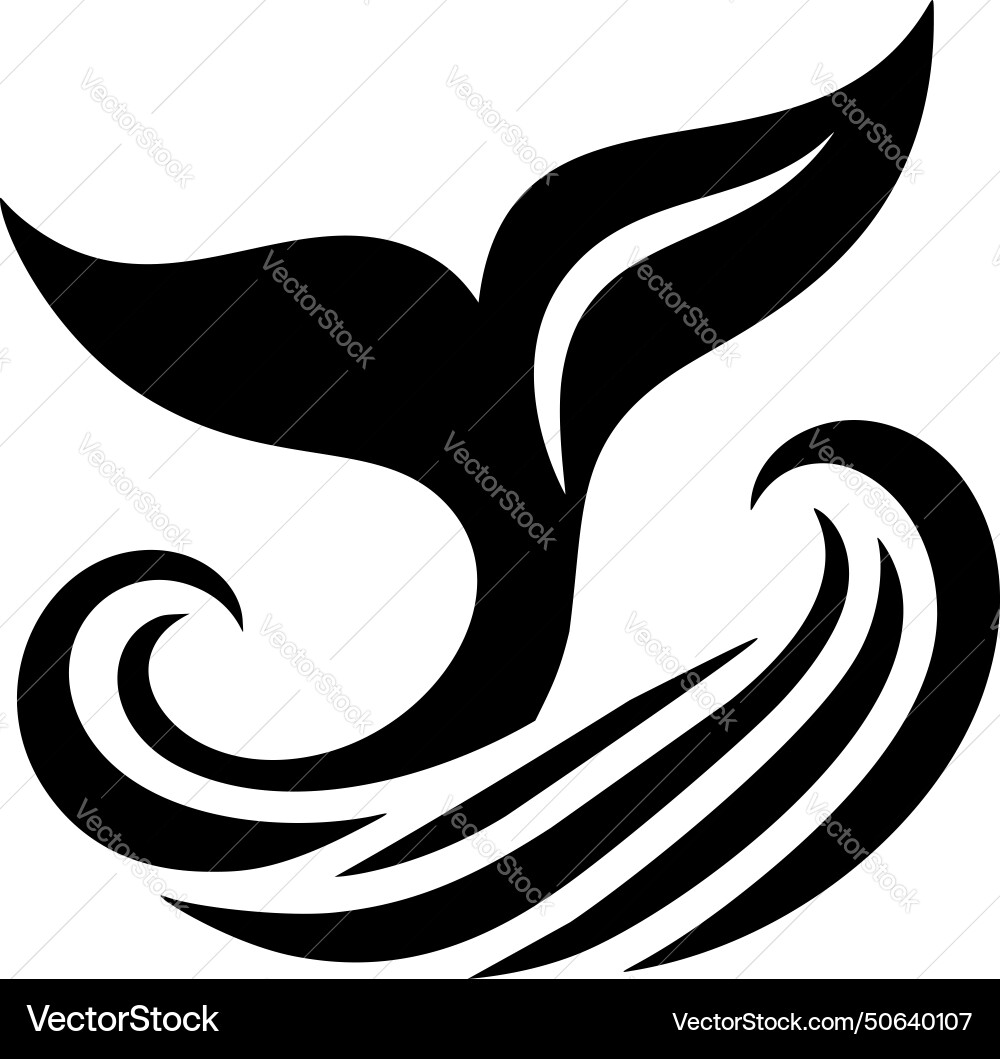Whale tail icon Royalty Free Vector Image - VectorStock