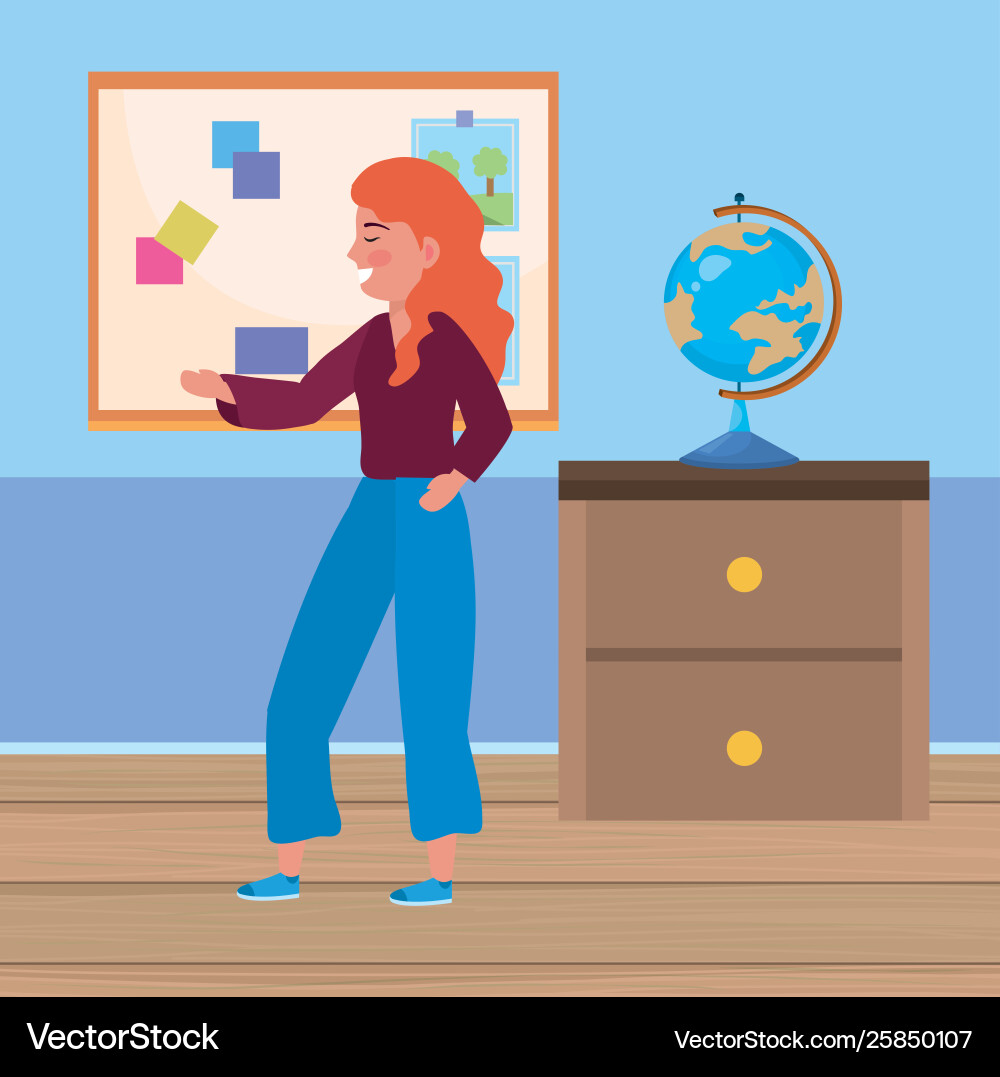Woman teacher school design Royalty Free Vector Image