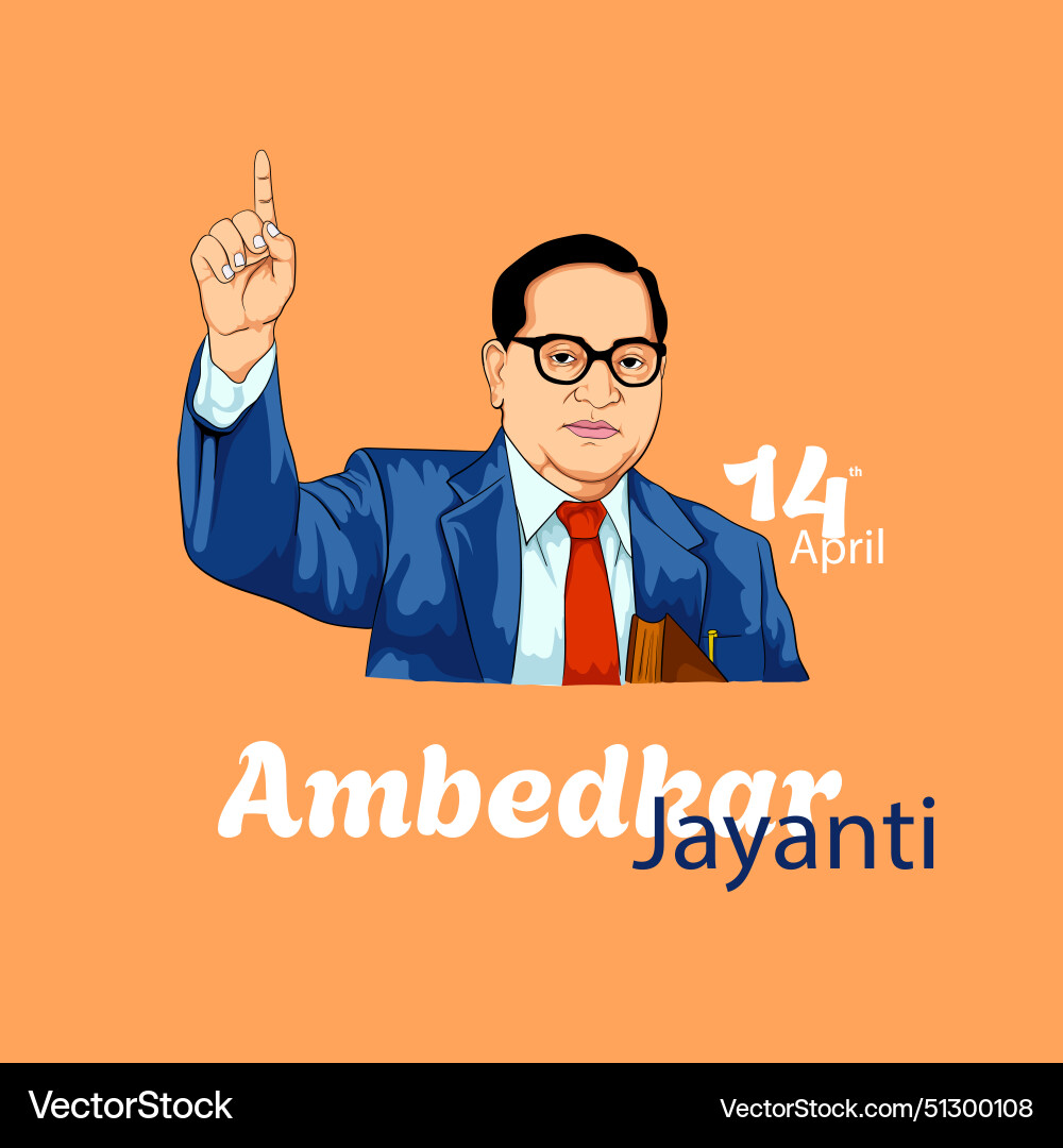 Ambedkar jayanti poster image Royalty Free Vector Image