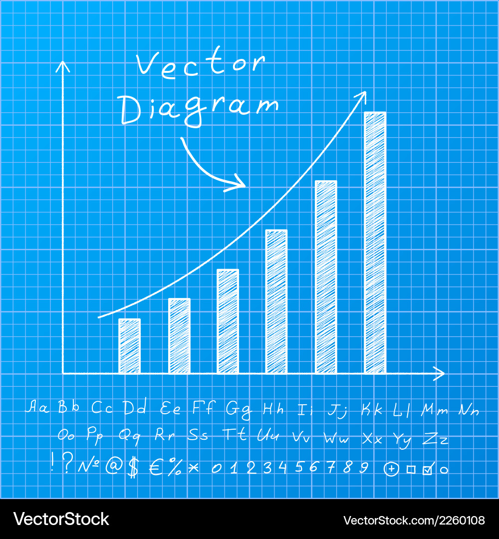 Blueprint diagram Royalty Free Vector Image - VectorStock