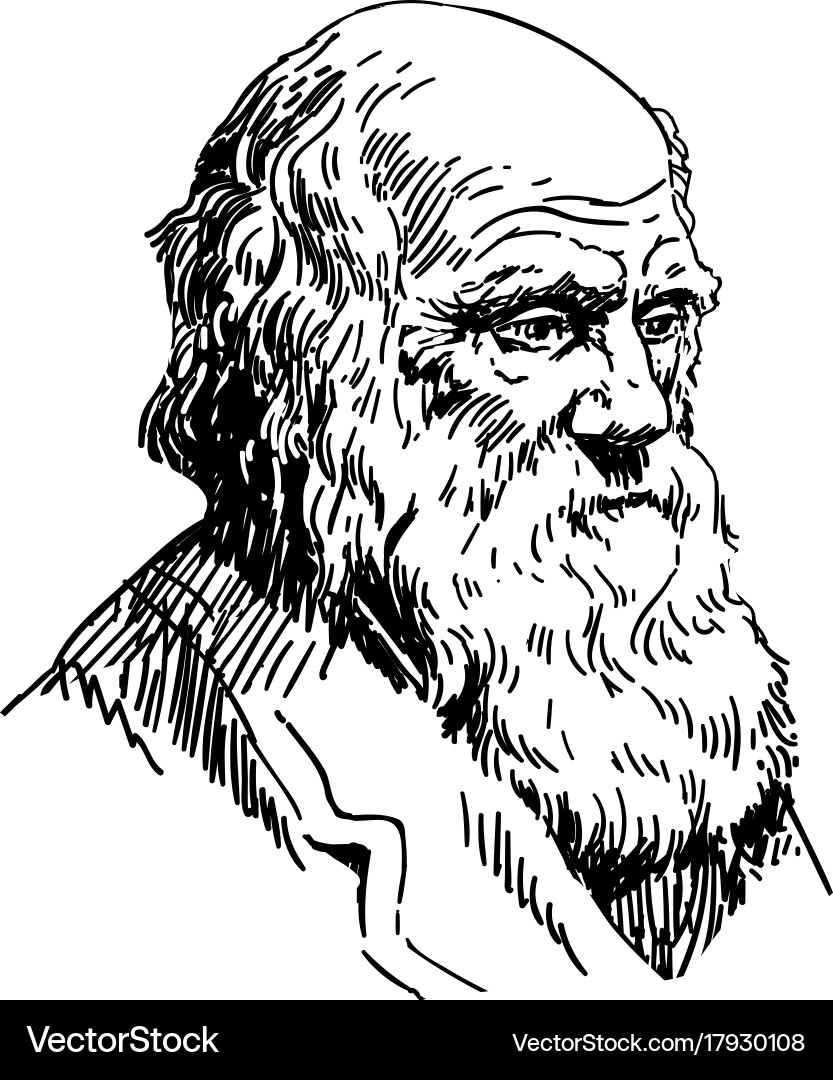 Charles robert darwin Royalty Free Vector Image