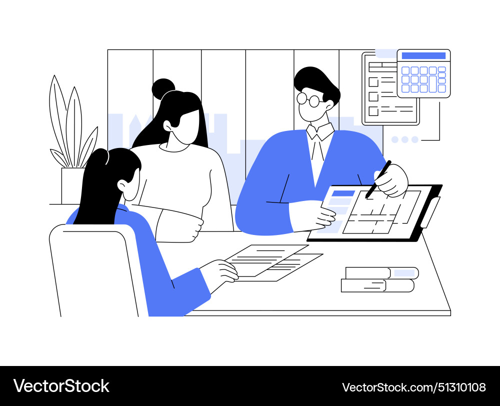 Consulting clients isolated cartoon Royalty Free Vector