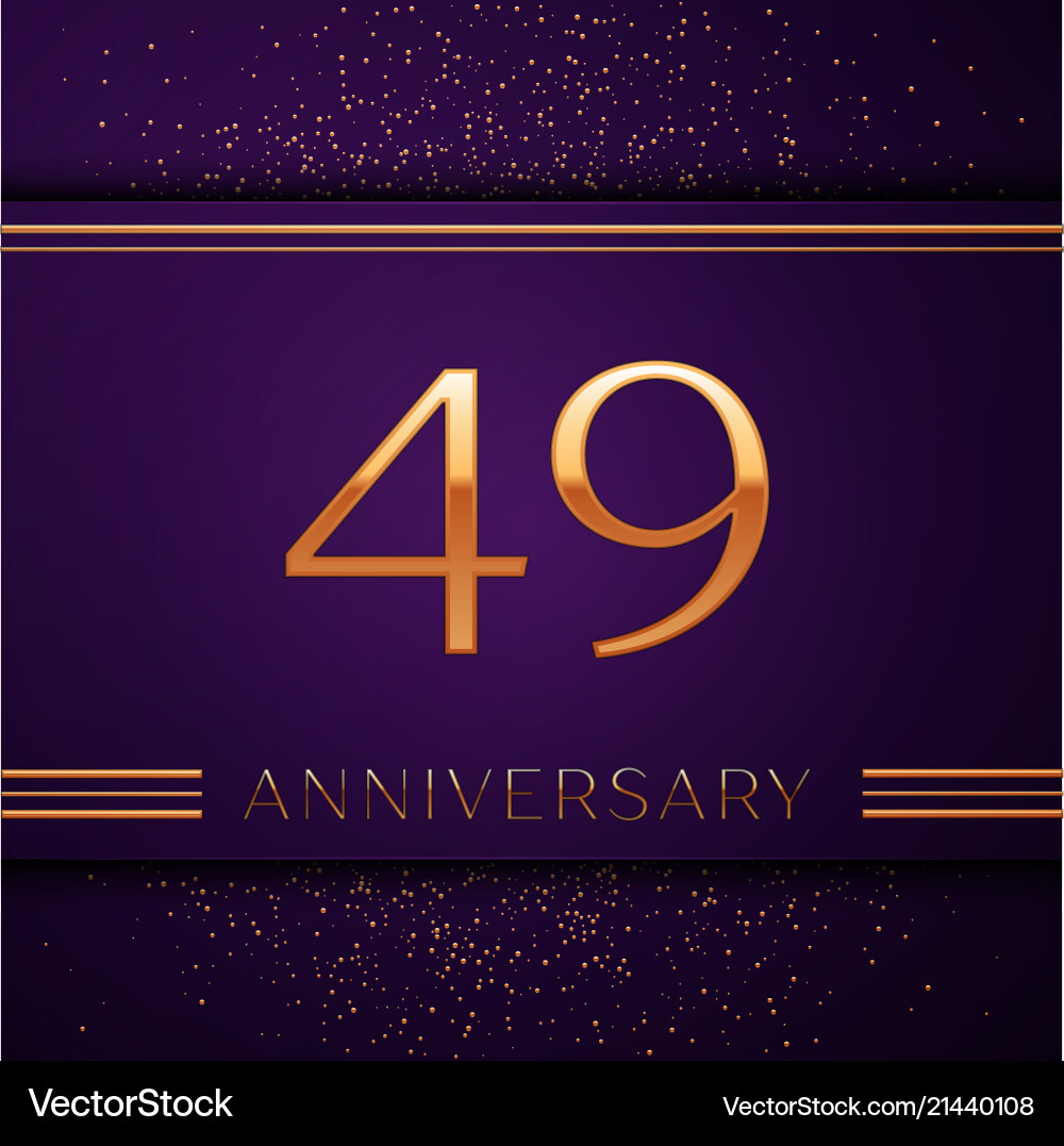 Forty nine years anniversary celebration design Vector Image