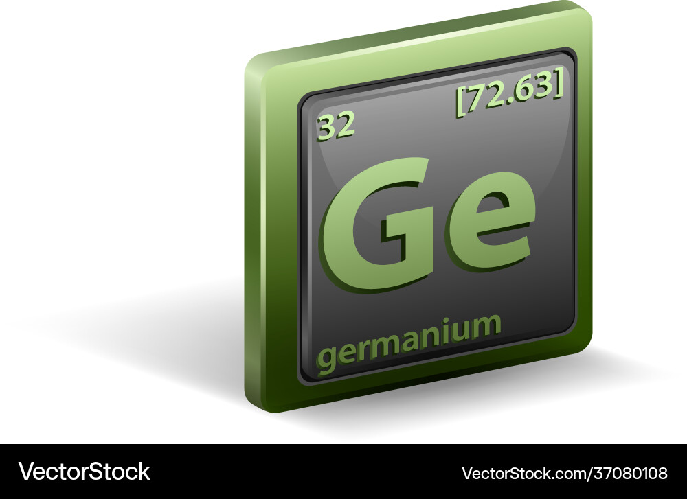 Germanium chemical element symbol Royalty Free Vector Image