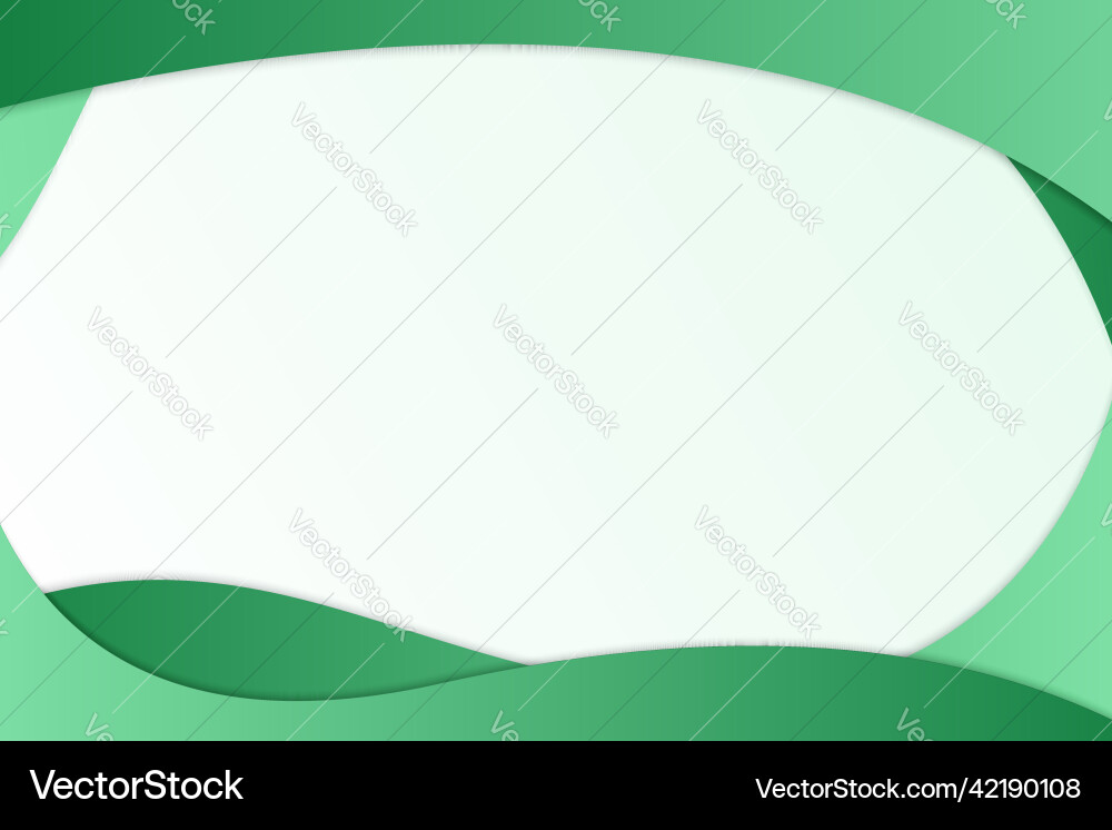 Gradient green fluid shape frame design Royalty Free Vector