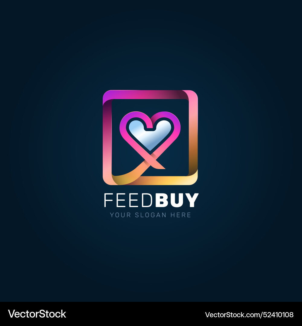 Gradient instagram shop logo Royalty Free Vector Image