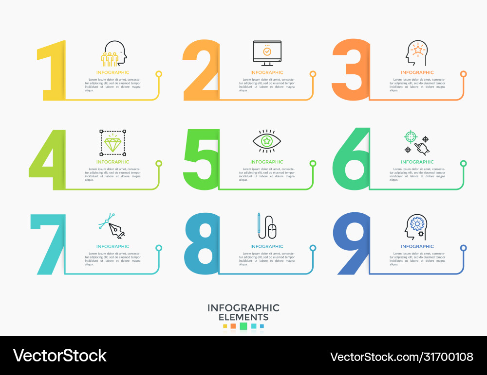 Infographic number template Royalty Free Vector Image