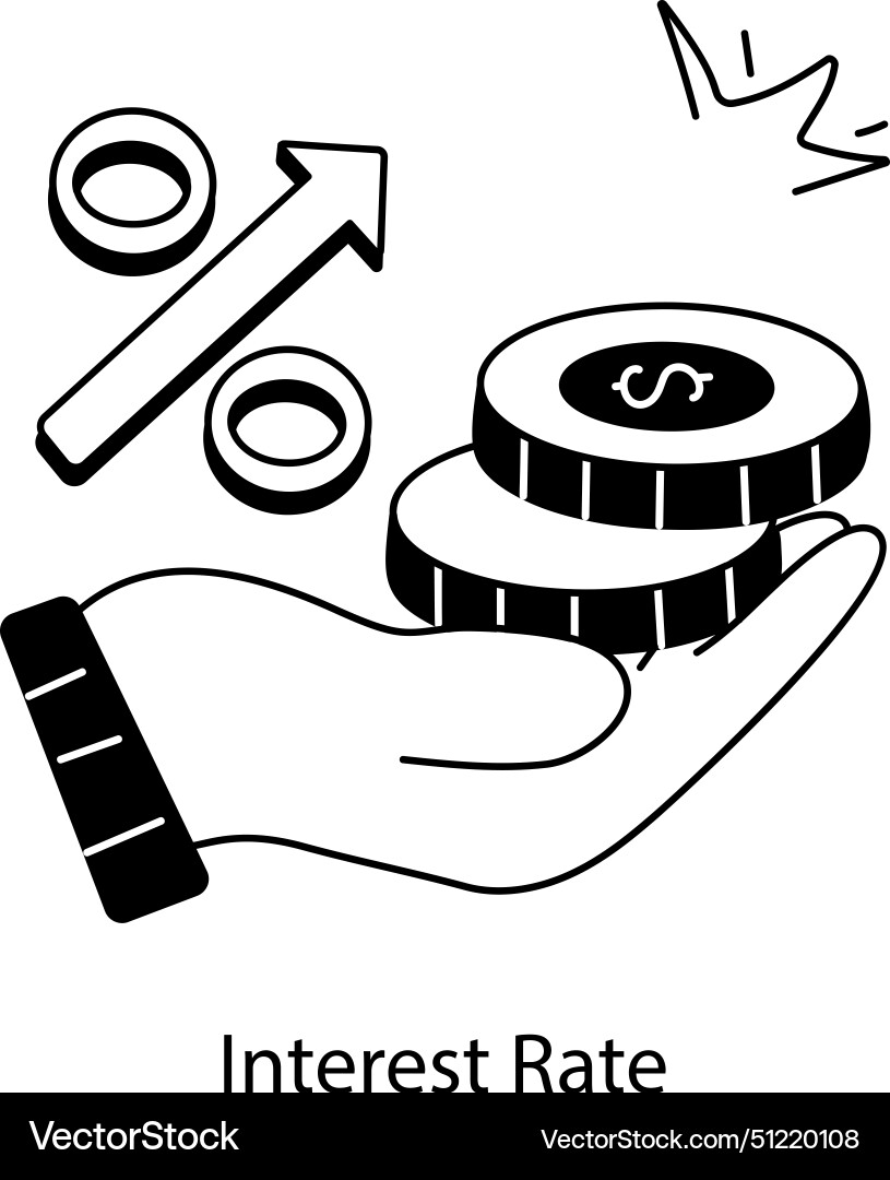 Interest rate Royalty Free Vector Image - VectorStock