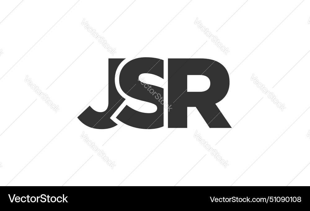 Jsr logo design template with strong and modern Vector Image