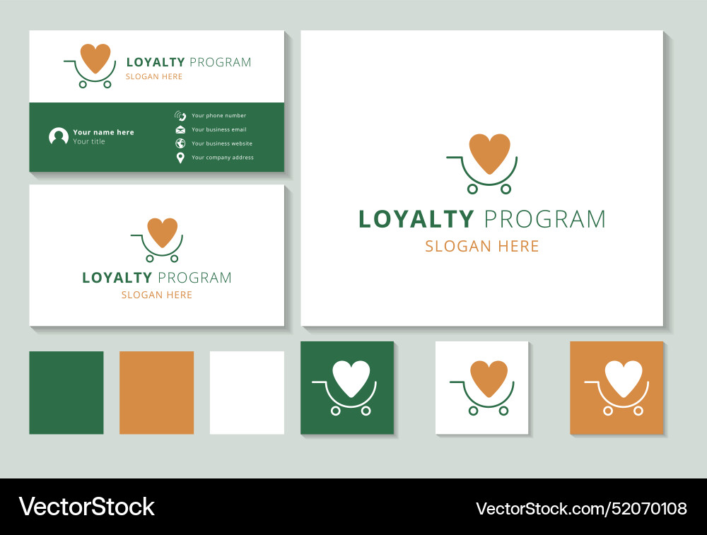 Loyalty program logo featuring a shopping cart Vector Image