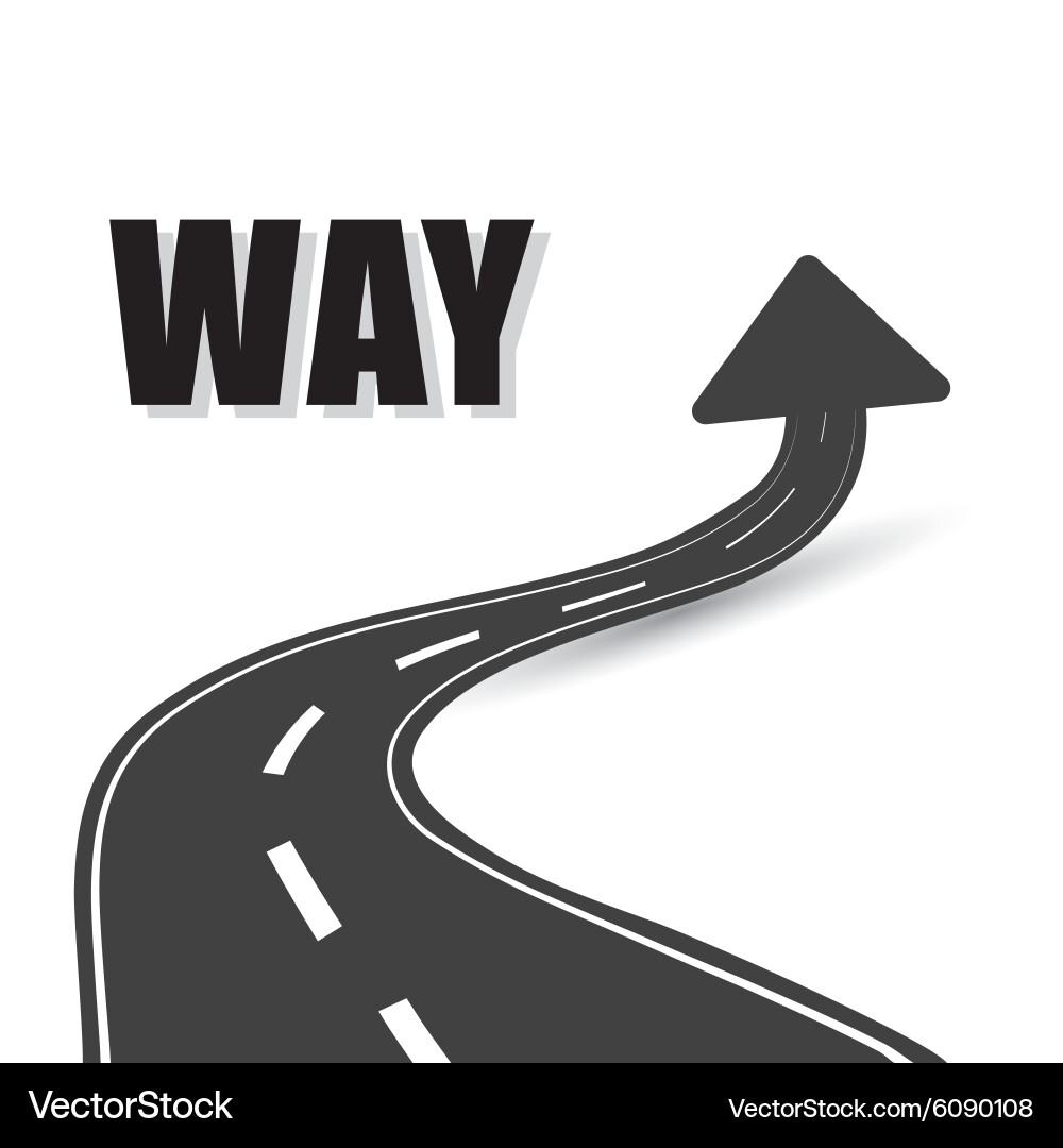 One way road sign advertising design Royalty Free Vector