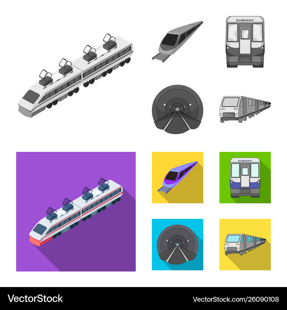 Railroad and train sign Royalty Free Vector Image