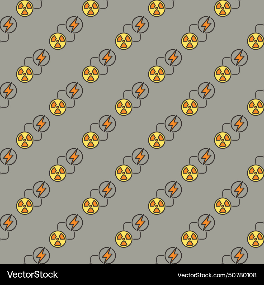 Renewable nuclear energy colored seamless pattern Vector Image