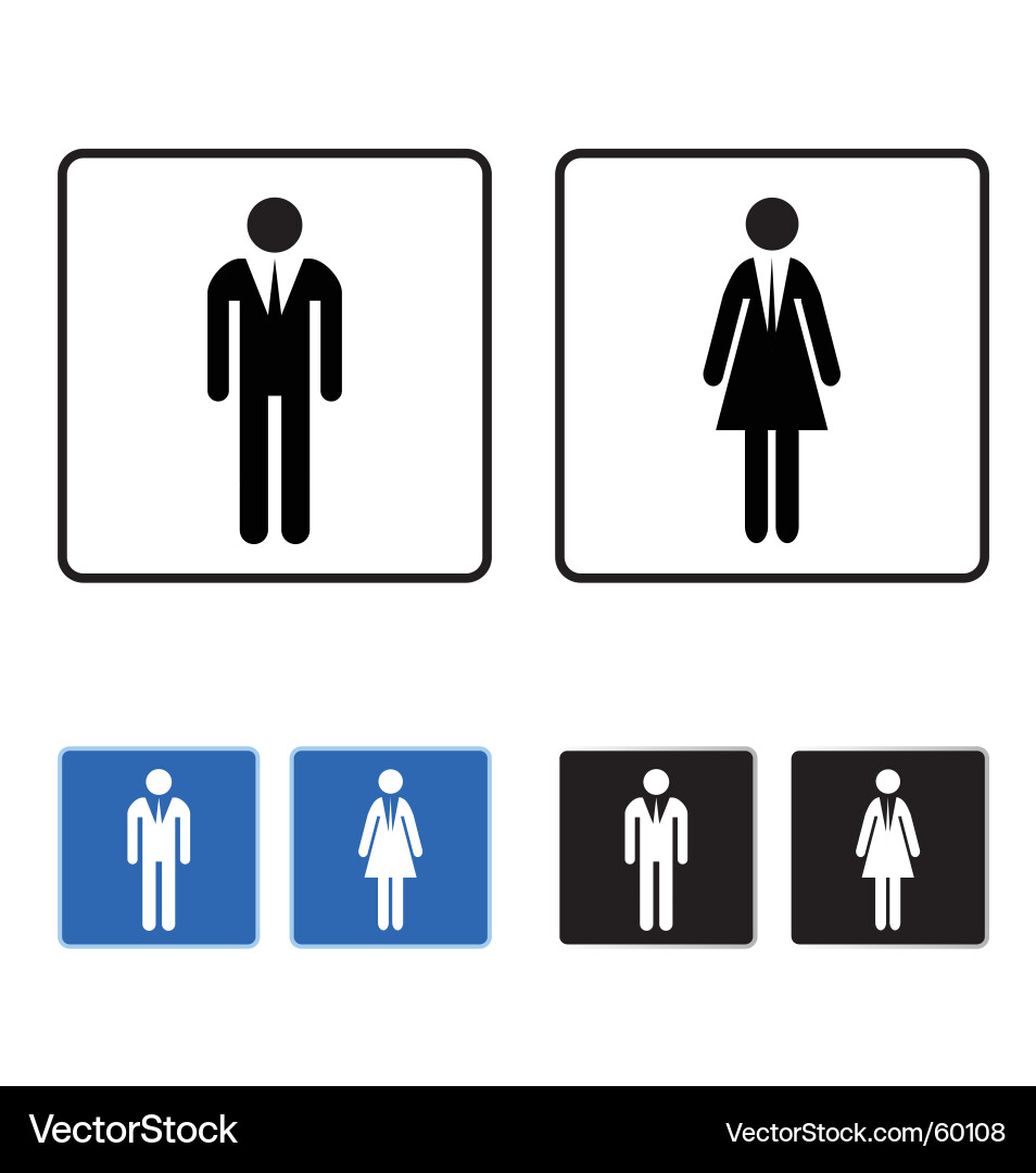Restroom Sign Royalty Free Vector Image - VectorStock