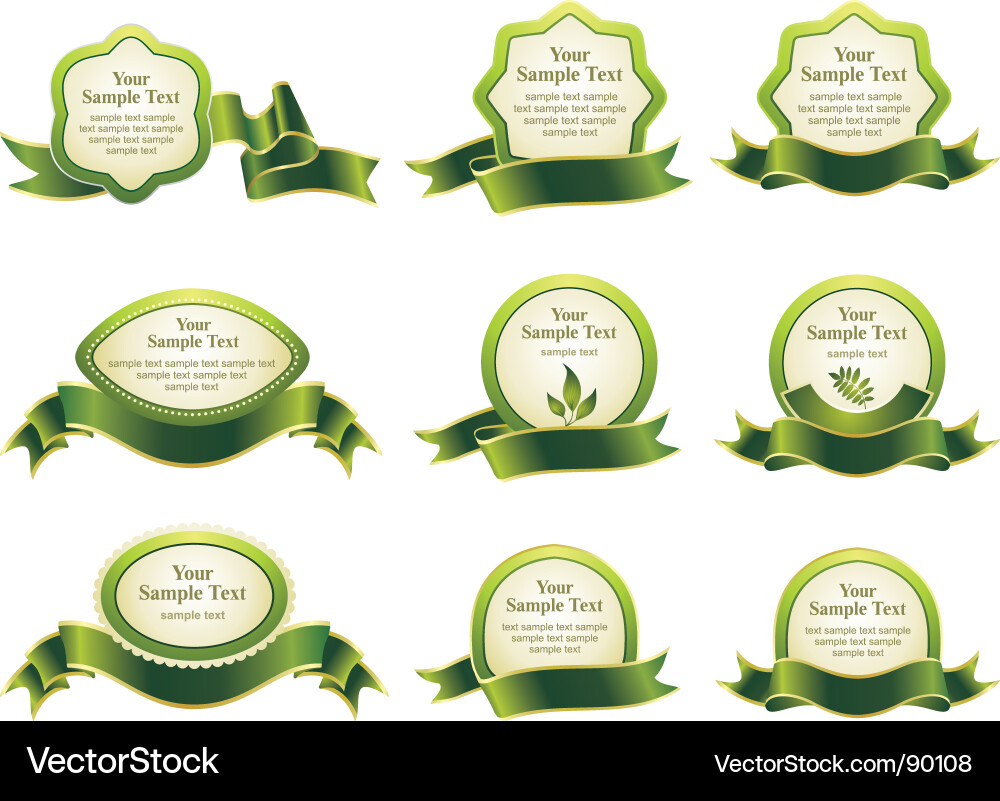 Ribbon labels Royalty Free Vector Image - VectorStock