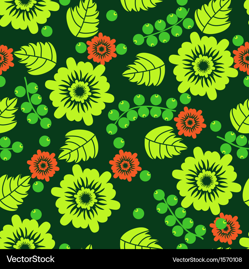 Seamless floral background Royalty Free Vector Image