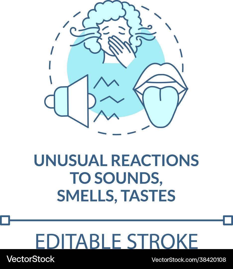 Sensory sensitivity concept icon Royalty Free Vector Image