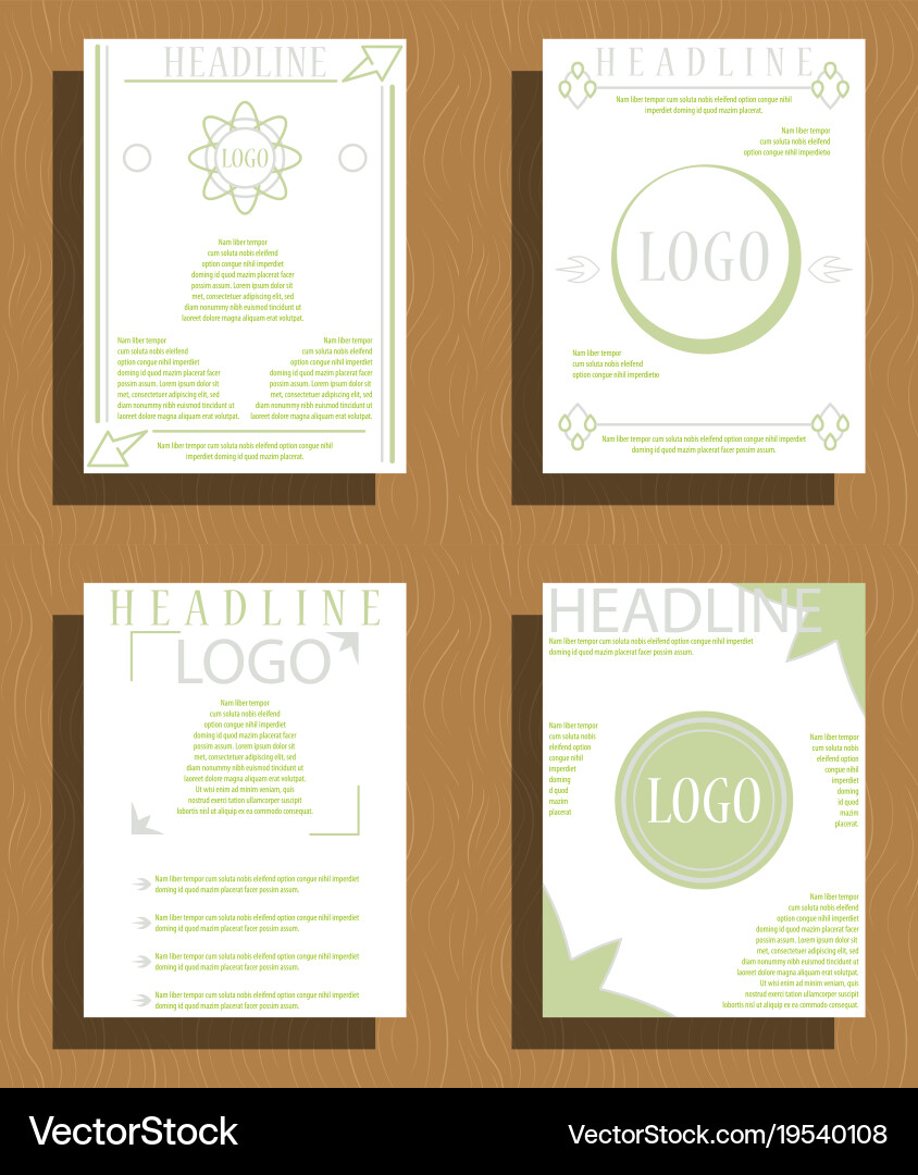 Set of layout background for art template Vector Image