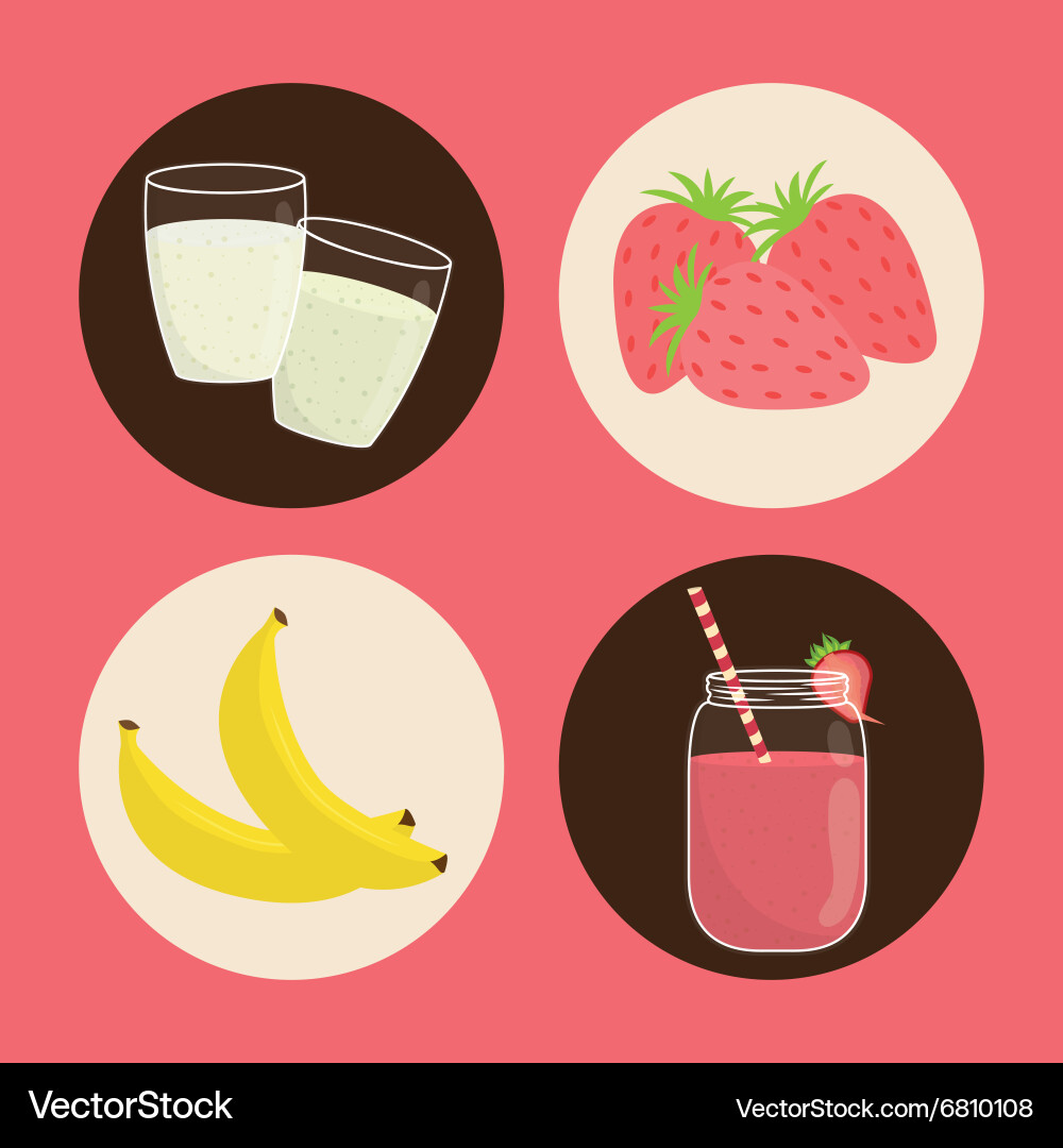 Smoothie icons design Royalty Free Vector Image
