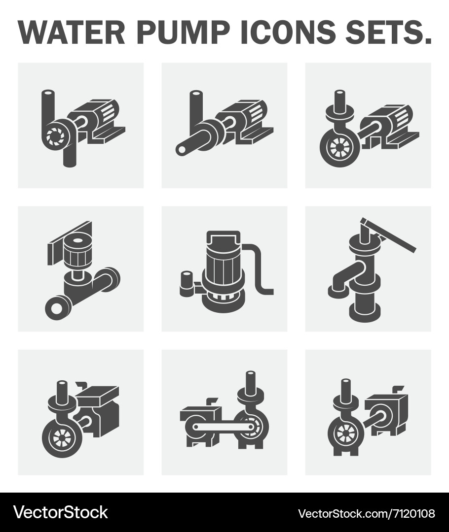 Water pump icon Royalty Free Vector Image - VectorStock
