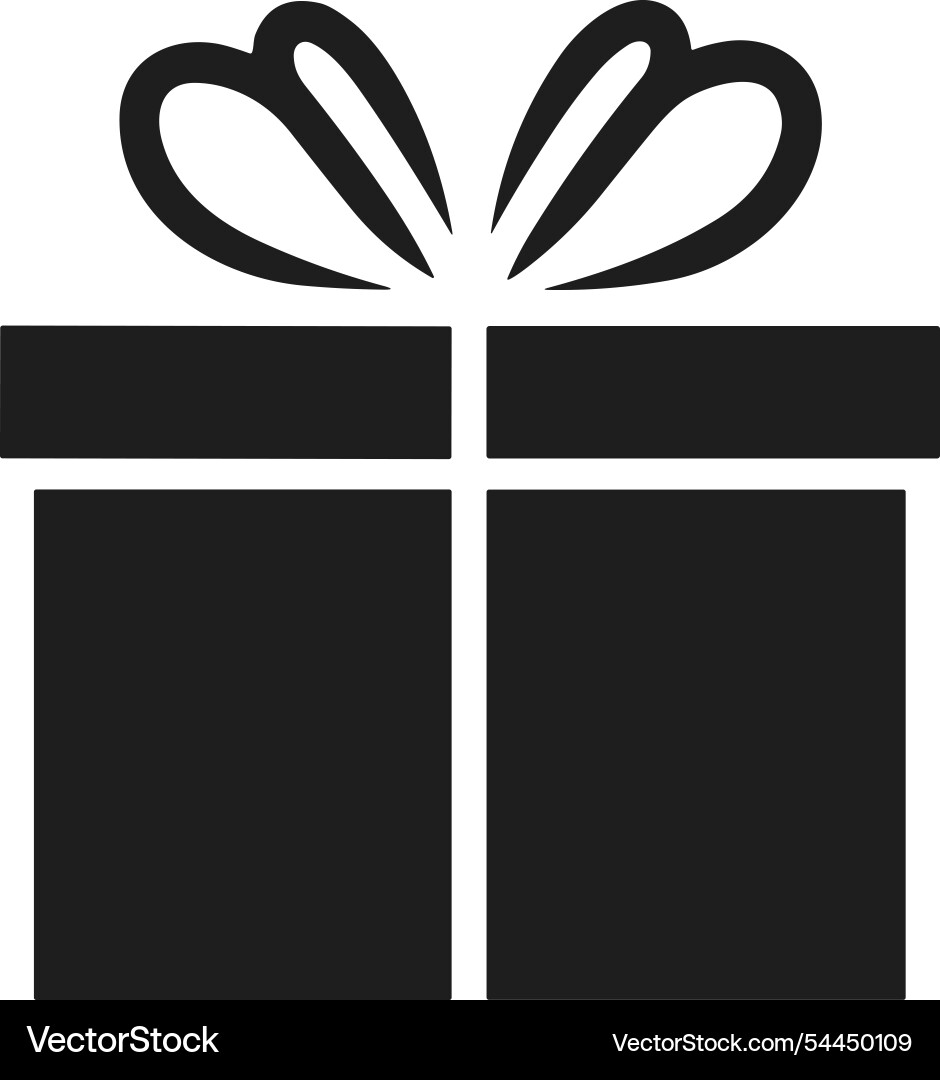 A gift box silhouette Royalty Free Vector Image
