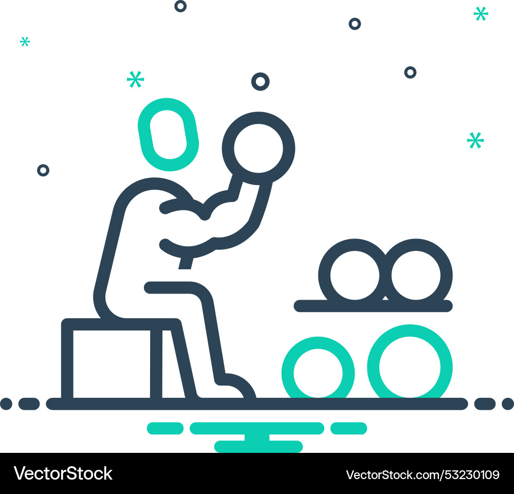 Biceps curl Royalty Free Vector Image - VectorStock