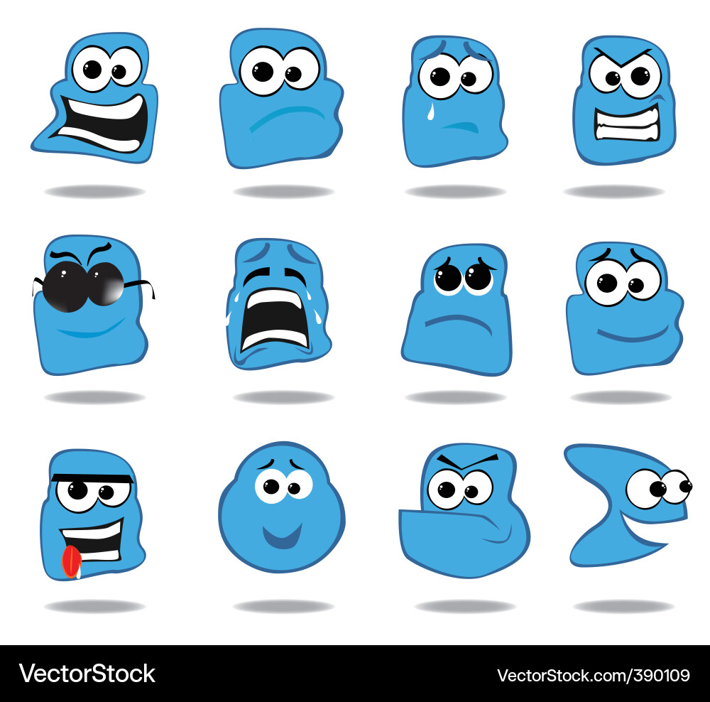 Cartoon faces Royalty Free Vector Image - VectorStock