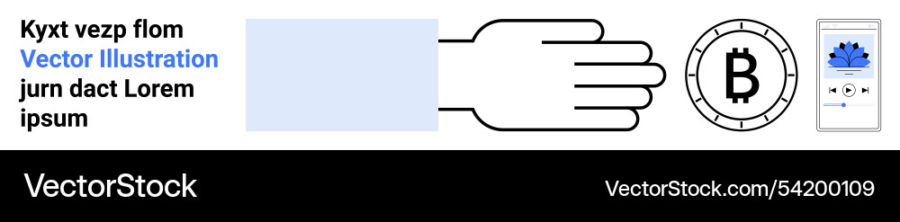 Cryptocurrency transfer featuring Royalty Free Vector Image