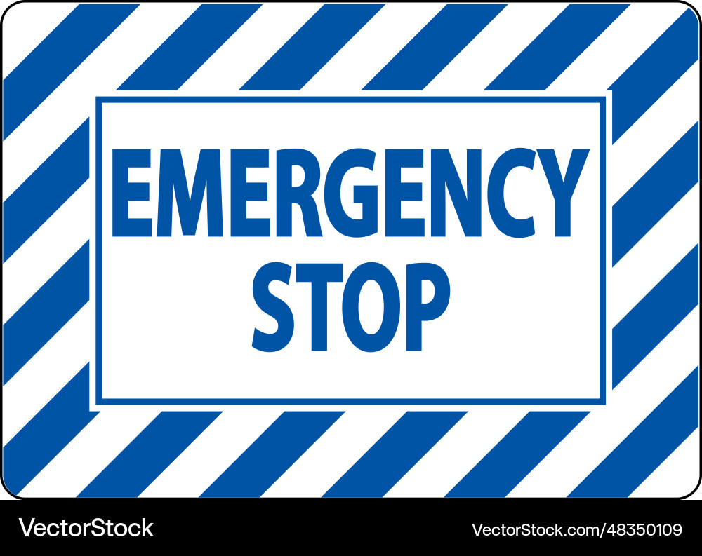 Electrical equipment warning sign emergency stop Vector Image