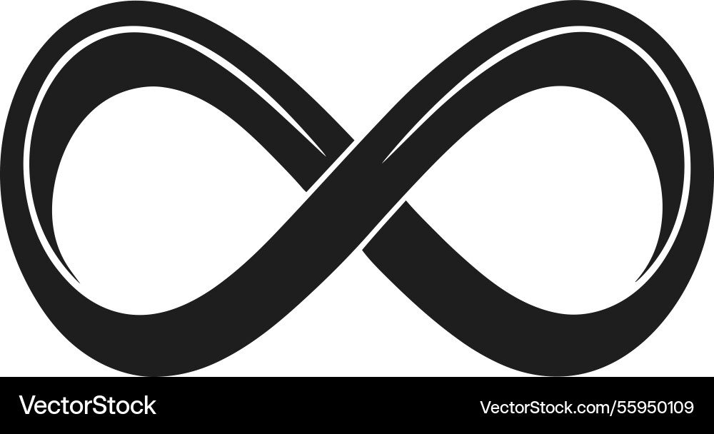 Elegant infinity symbol - timeless love Royalty Free Vector