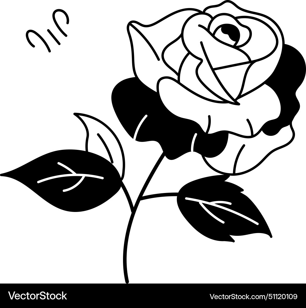 Garden rose Royalty Free Vector Image - VectorStock