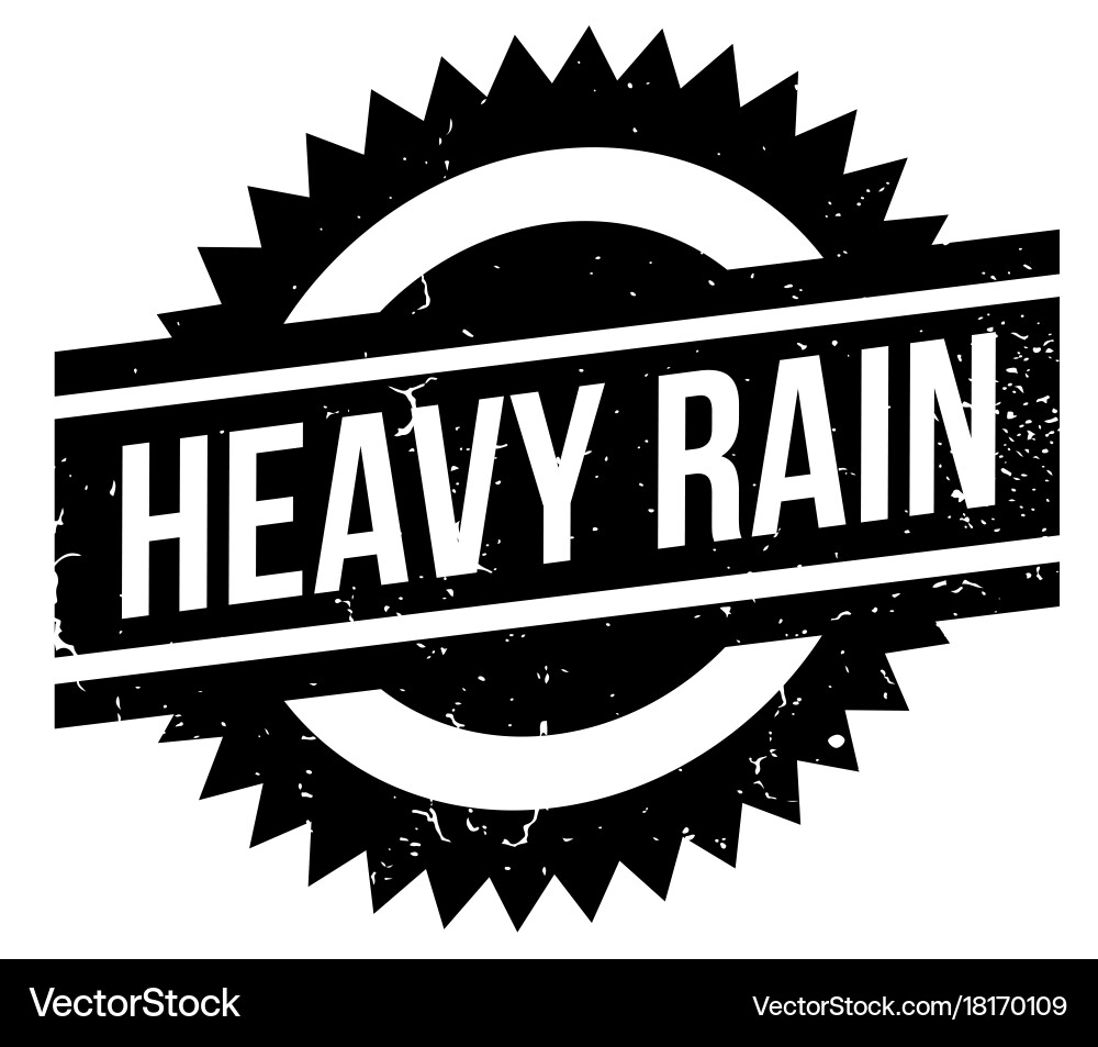 Heavy rain rubber stamp Royalty Free Vector Image