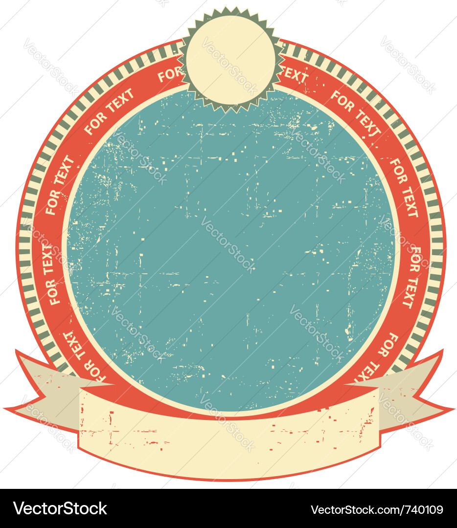 Label on old paper Royalty Free Vector Image - VectorStock