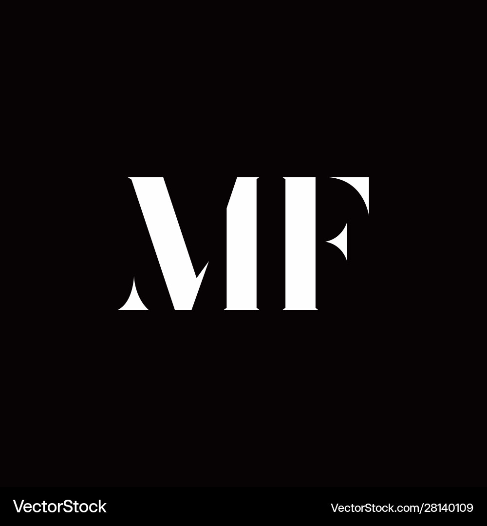 Mf logo letter initial designs template Royalty Free Vector