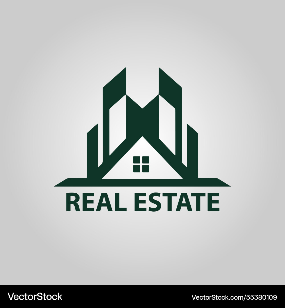 Modern and eye catching real estate logo design Vector Image